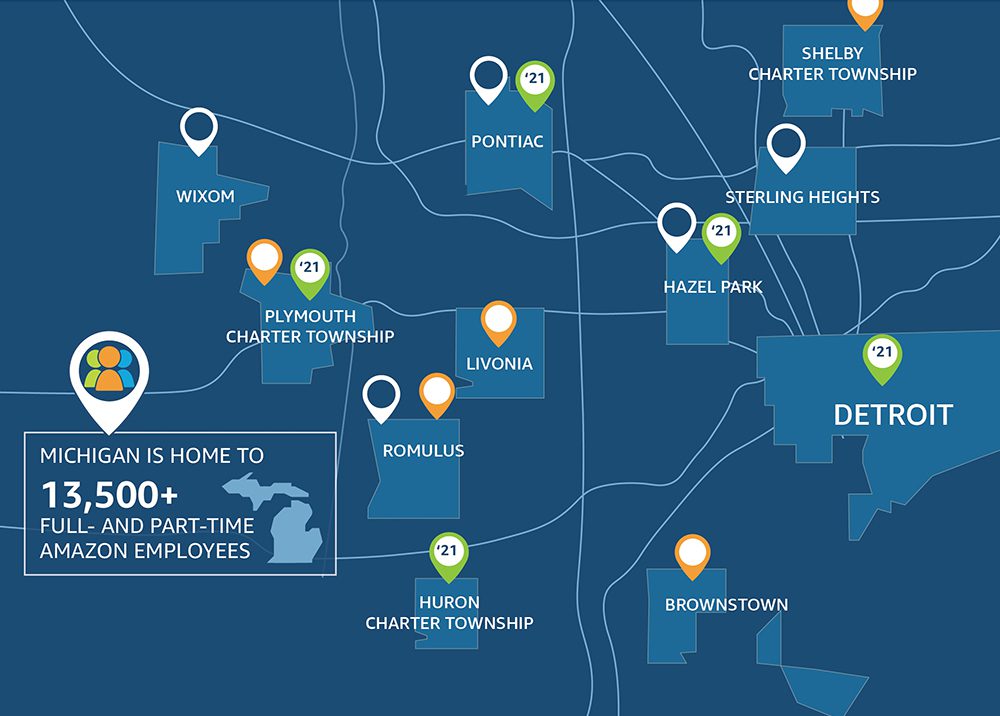 Amazon Commits to New Facilities, New Jobs in Metro Detroit | Corp ...