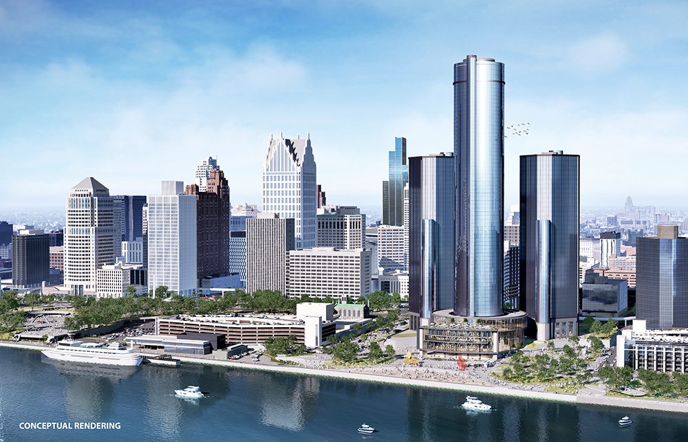Bedrock, GM Share Vision For Renaissance Center, Detroit Riverfront ...